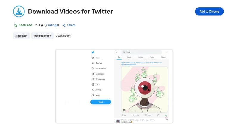 Browser extensions for saving Twitter videos - SnapTwitter