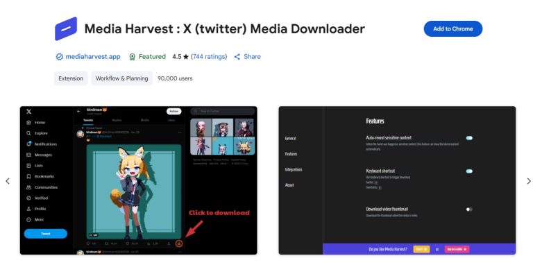 Browser extensions for saving Twitter videos - SnapTwitter